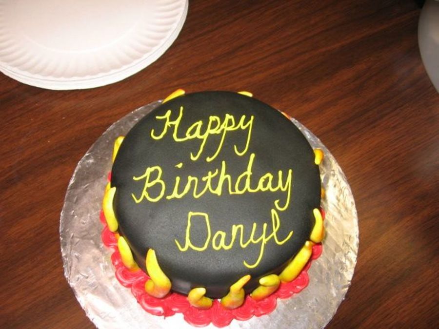 Small Flame Birthday Cake - CakeCentral.com