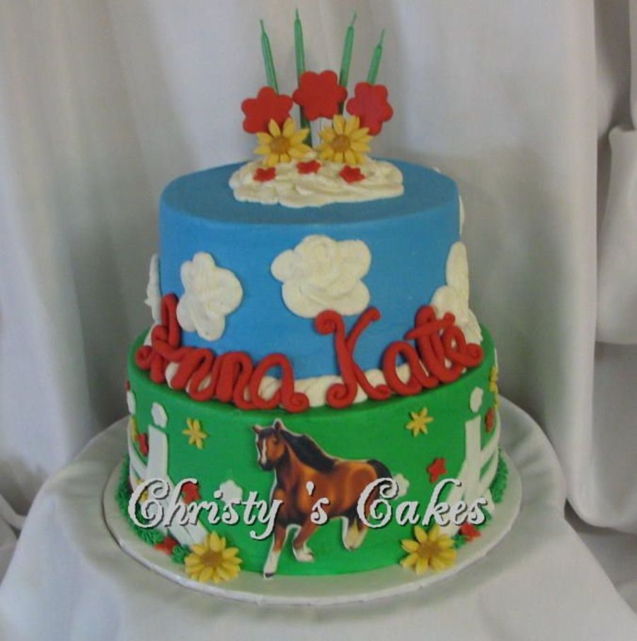 Horse In Meadow - CakeCentral.com