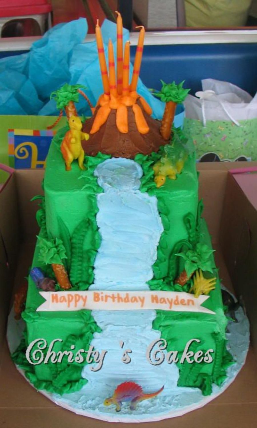 Square Dinosaur Cake - CakeCentral.com