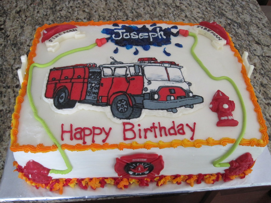 Firemen Cake - CakeCentral.com
