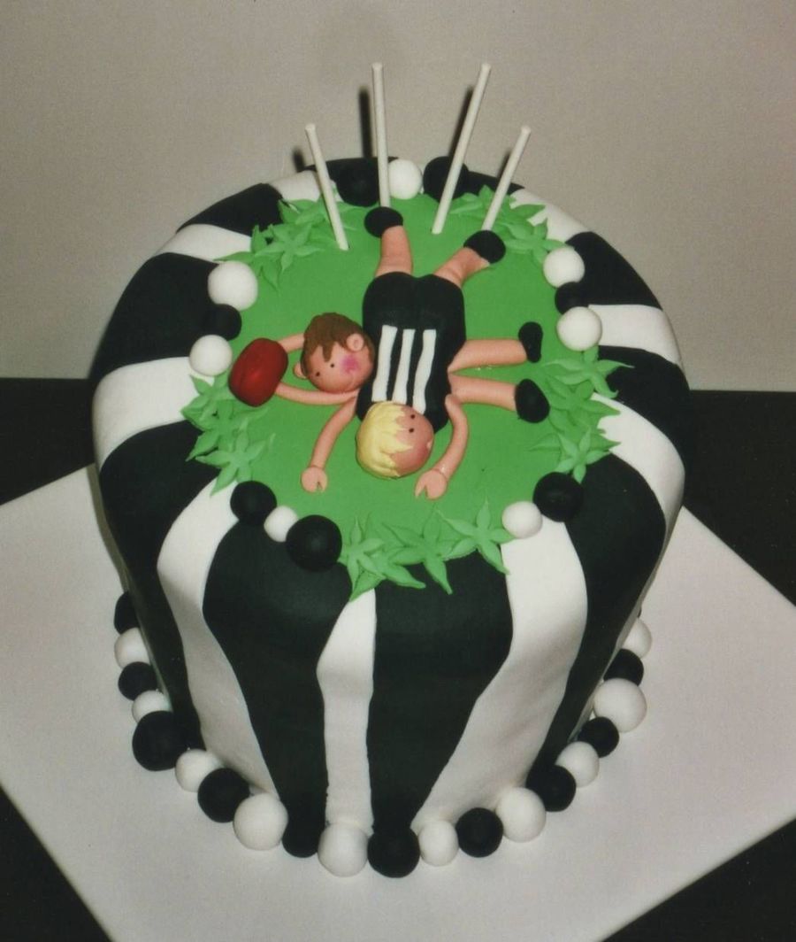 Aussie Rules Football (Collingwood) - CakeCentral.com
