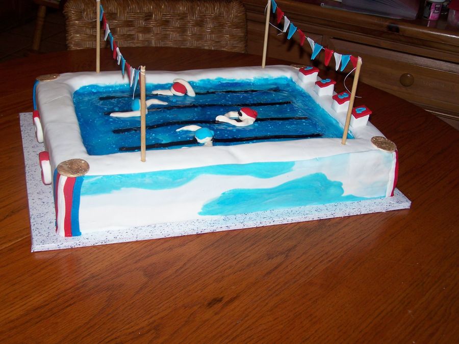 Swim Team End Of Year Cake - CakeCentral.com