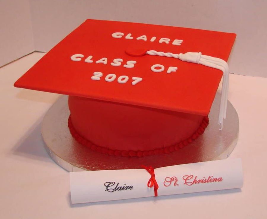 Red Graduation Cap - CakeCentral.com