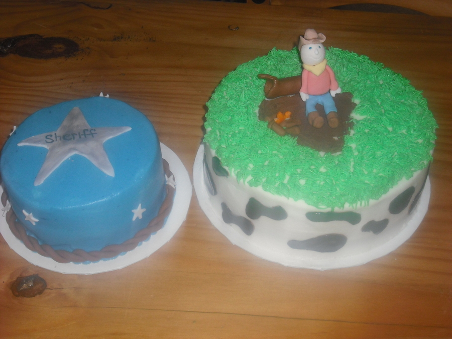 Cowboy And Smash Cake - CakeCentral.com