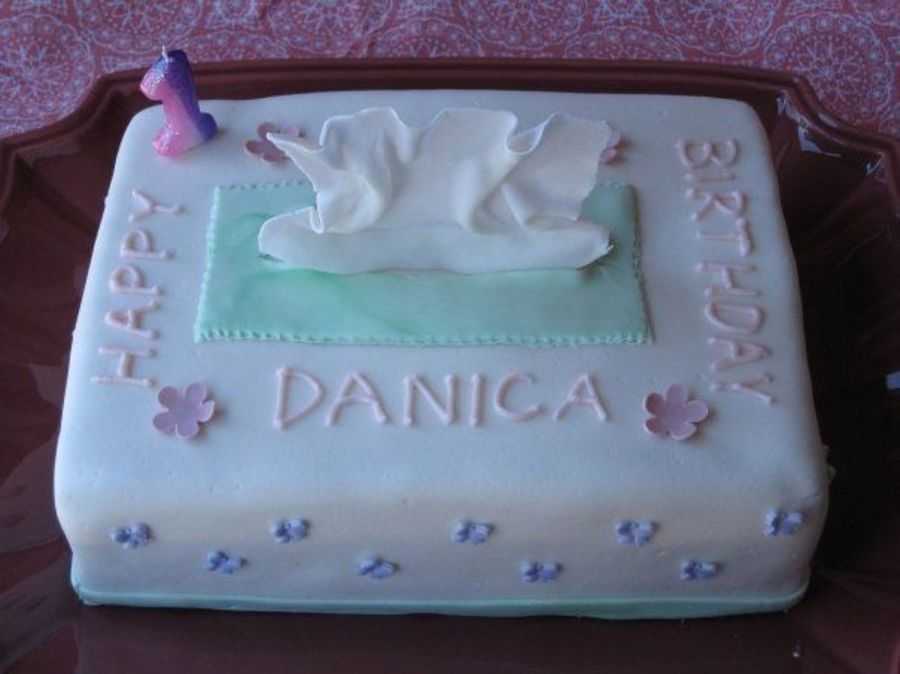 Tissue Box Birthday Cake - CakeCentral.com
