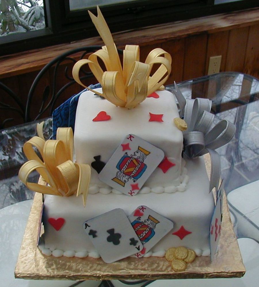 Card Game Cake With Edible Cards - This Is The Tiered Cake ...