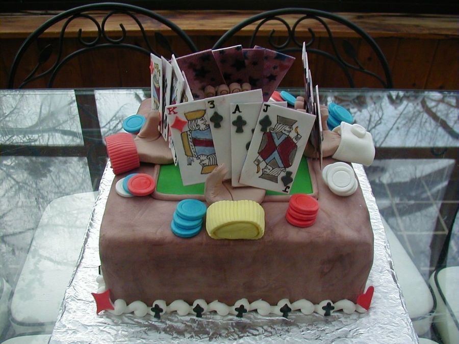 Card Game Tiered Cake With Edible Cards - CakeCentral.com