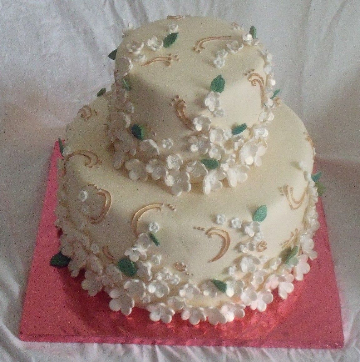 Anniversary Cake With Asian Floral Theme - CakeCentral.com