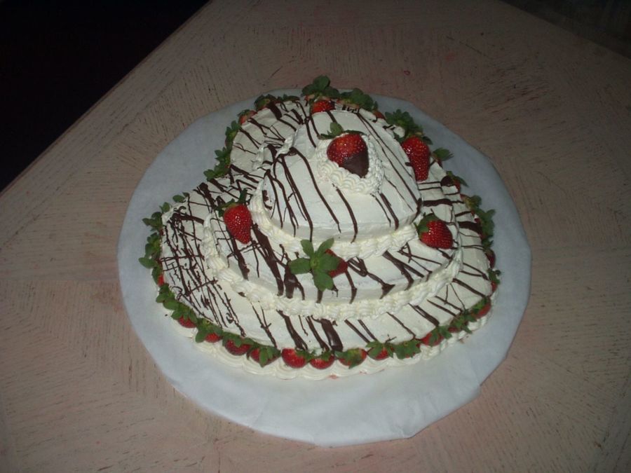 Three Tier Heart Cake - CakeCentral.com