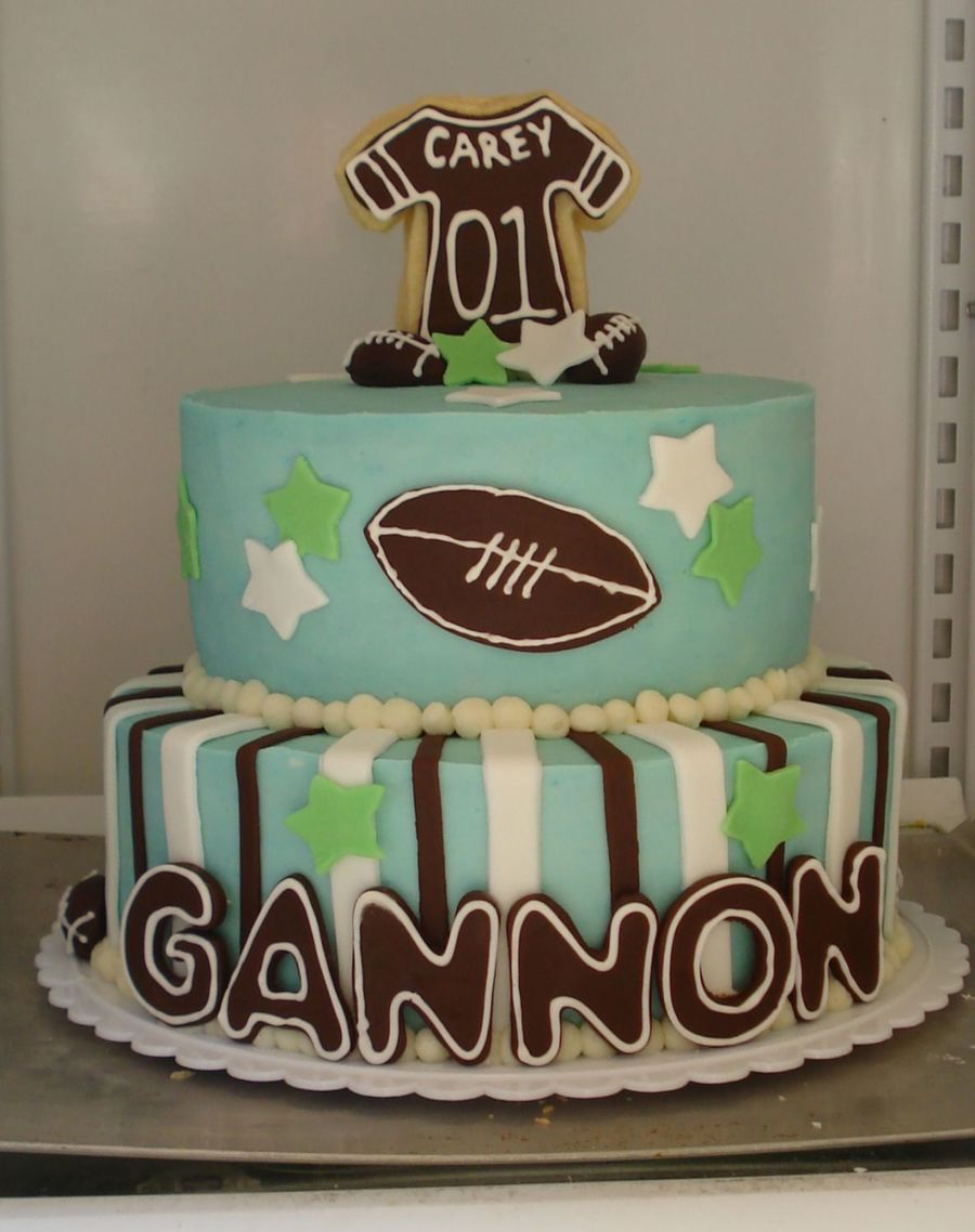 1St Birthday Football Cake - CakeCentral.com