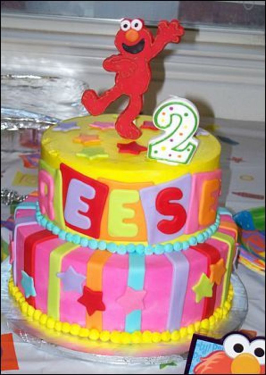Girly Elmo Cake - CakeCentral.com