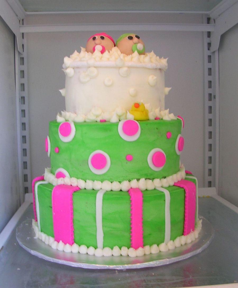 Baby Bath Tub Shower Cake - CakeCentral.com