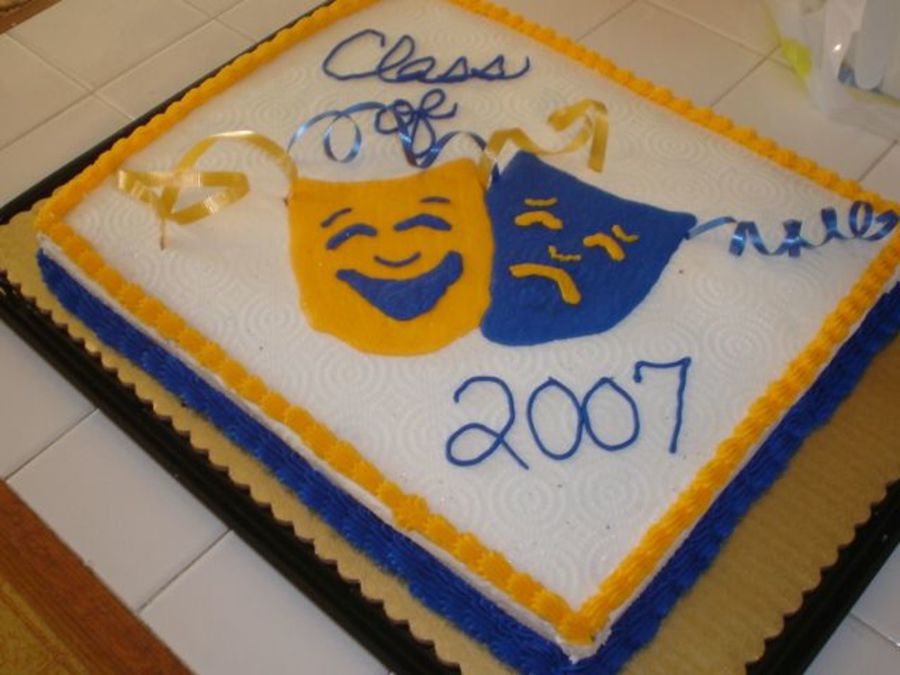 Comedy & Tragedy Drama Cake - CakeCentral.com