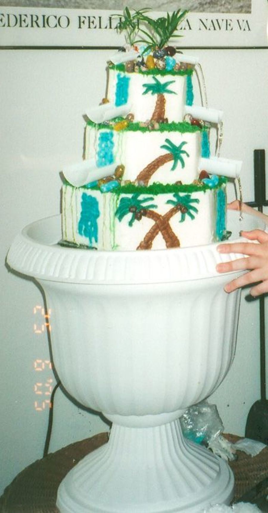 Waterfall Wedding Cake - CakeCentral.com