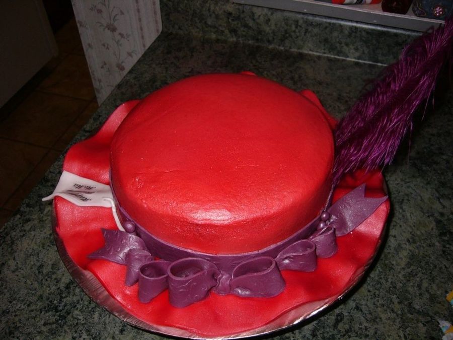Back Of Red Hat Cake - CakeCentral.com