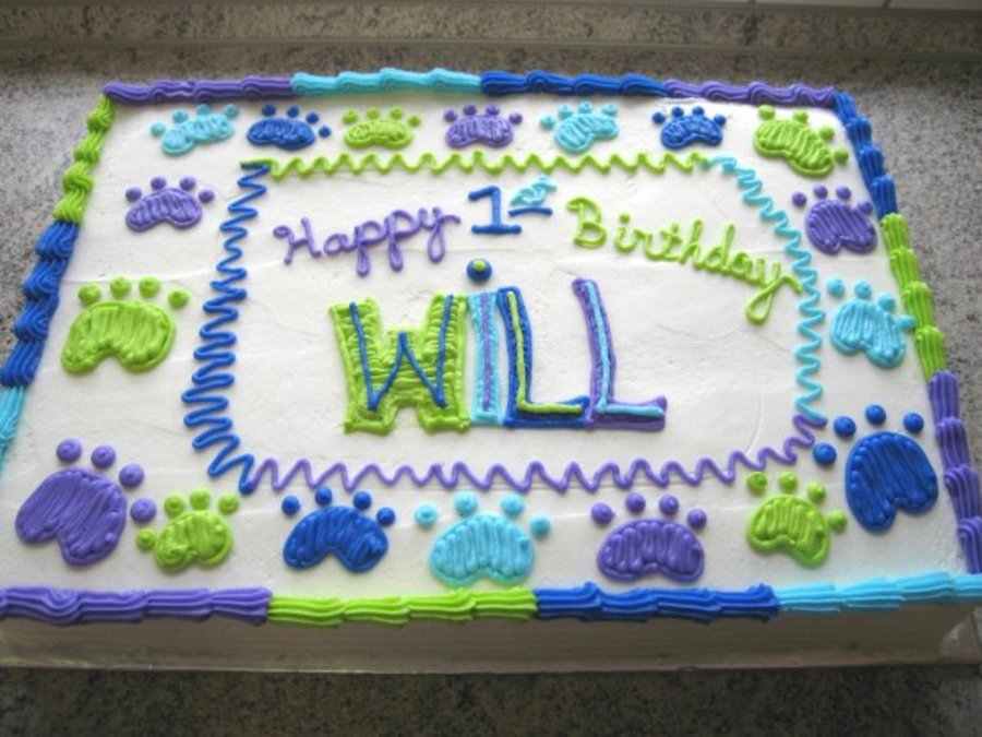 Paw Print Cake - CakeCentral.com