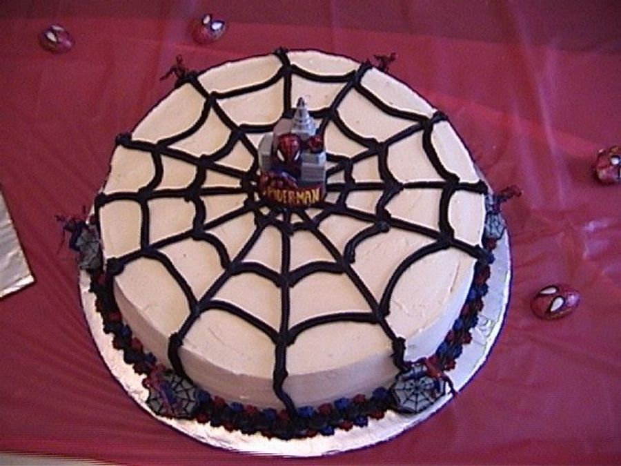Spider Man Spider Web Cake - CakeCentral.com