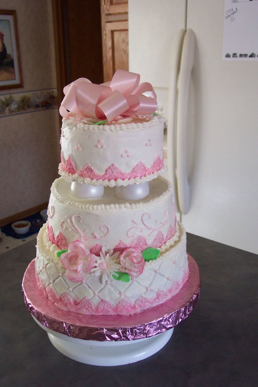 Short Notice Wedding Cake - CakeCentral.com