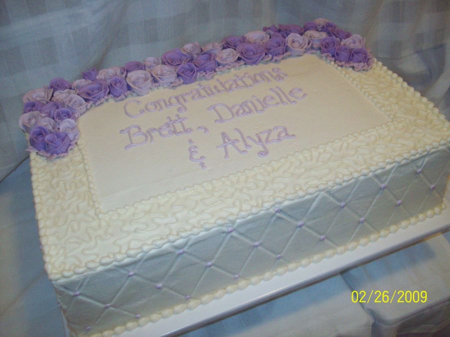 Wedding Sheet Cake - CakeCentral.com