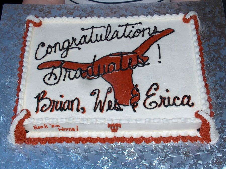 Ut Longhorn Graduation Cake - CakeCentral.com