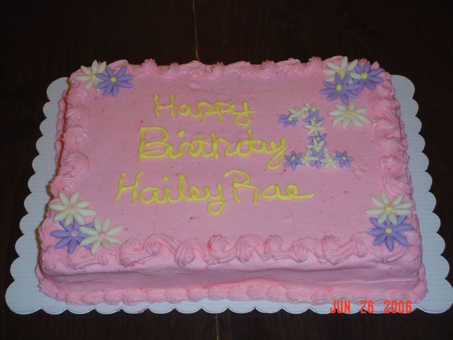 Sheet Cake For 1St Birthday - CakeCentral.com