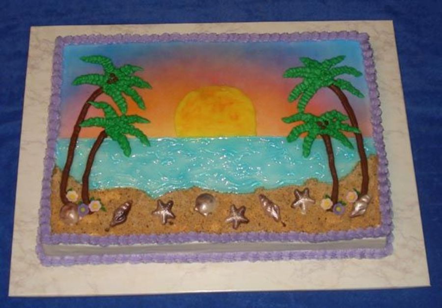 Tropical Sunset - CakeCentral.com