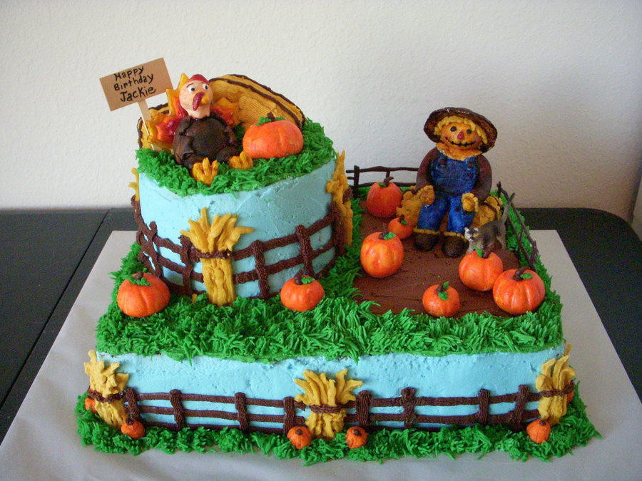Harvest Birthday Cake - CakeCentral.com