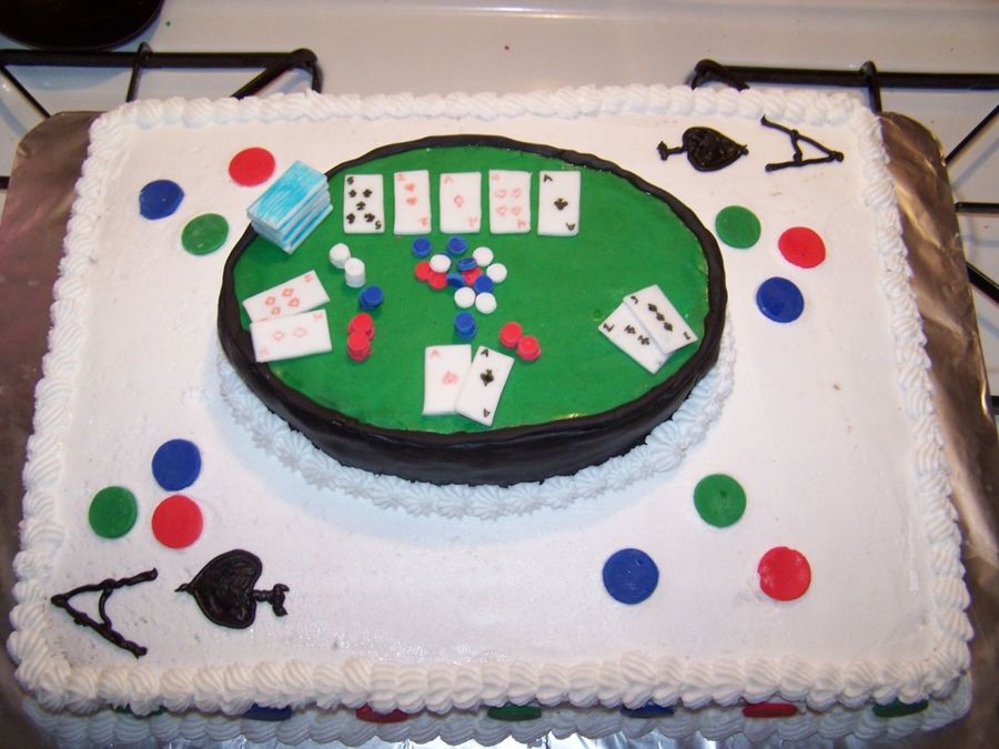 Card Cake With Poker Table On Top - CakeCentral.com