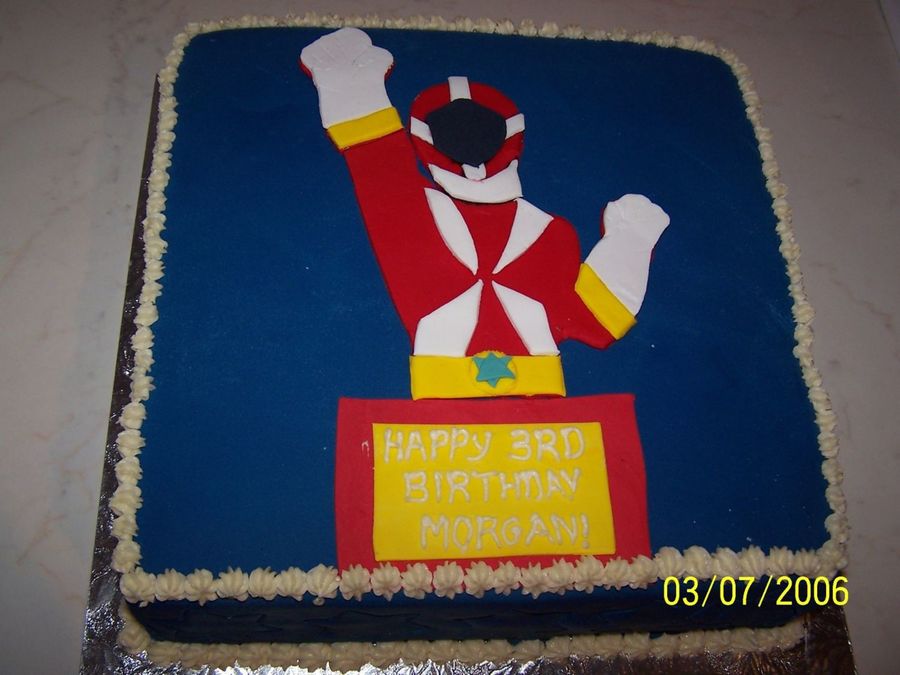 Red Power Ranger Cake - CakeCentral.com