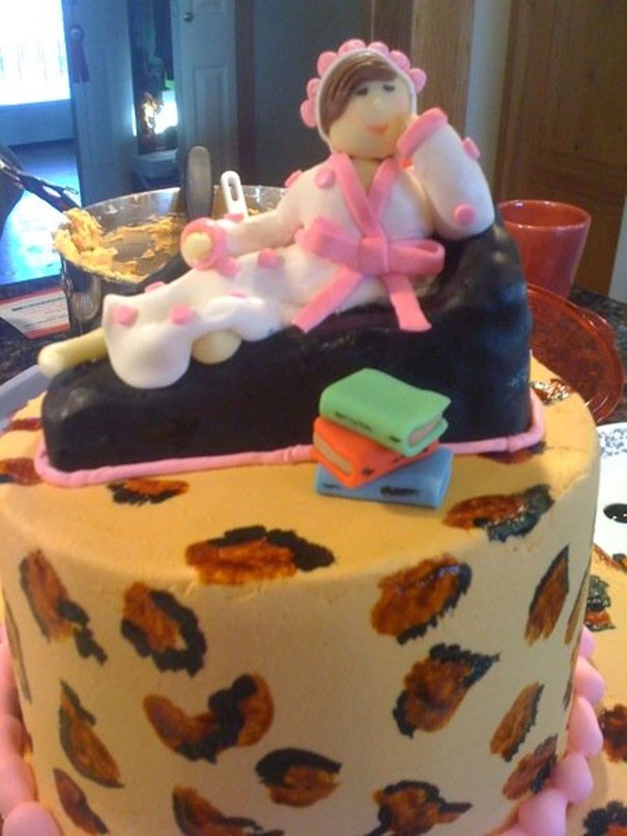 Leopard Print Diva Grad Cake - CakeCentral.com