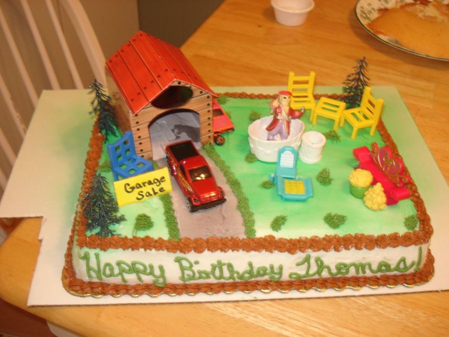 Garage Sale Birthday Cake - CakeCentral.com
