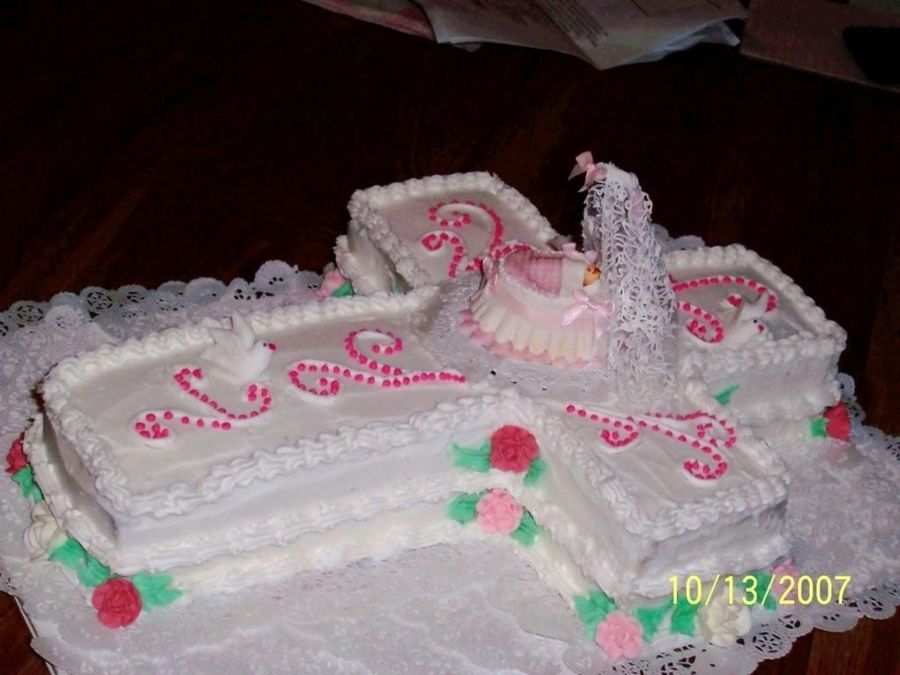 Ava's Christening Cake - CakeCentral.com