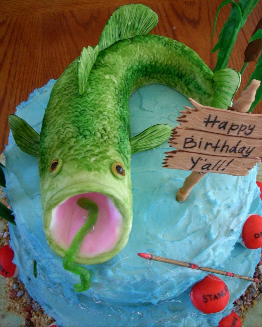 Large Mouth Bass Close Up - CakeCentral.com