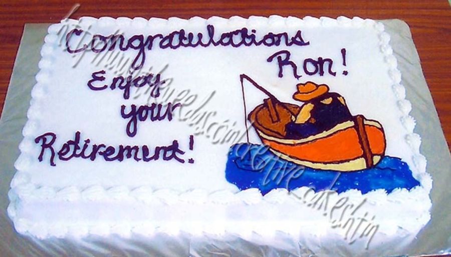Happy Fishing Retirememt Cake - CakeCentral.com