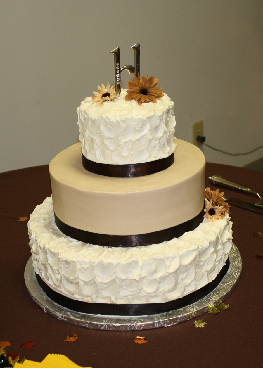 Red Velvet Fall Wedding Cake - CakeCentral.com