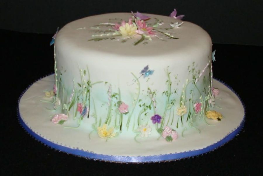 Layered Painting On Fondant Class Cake - CakeCentral.com