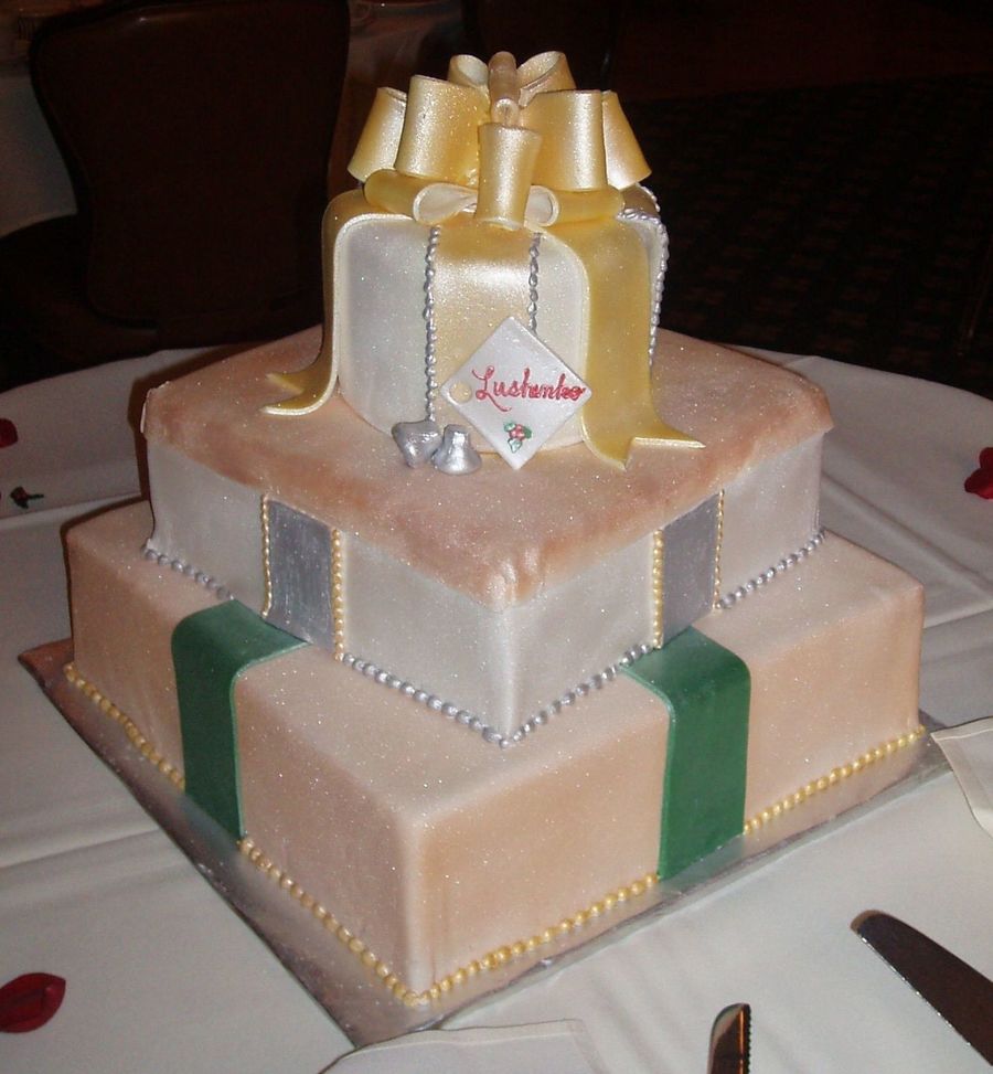 Gold & Silver Wedding Cake - CakeCentral.com