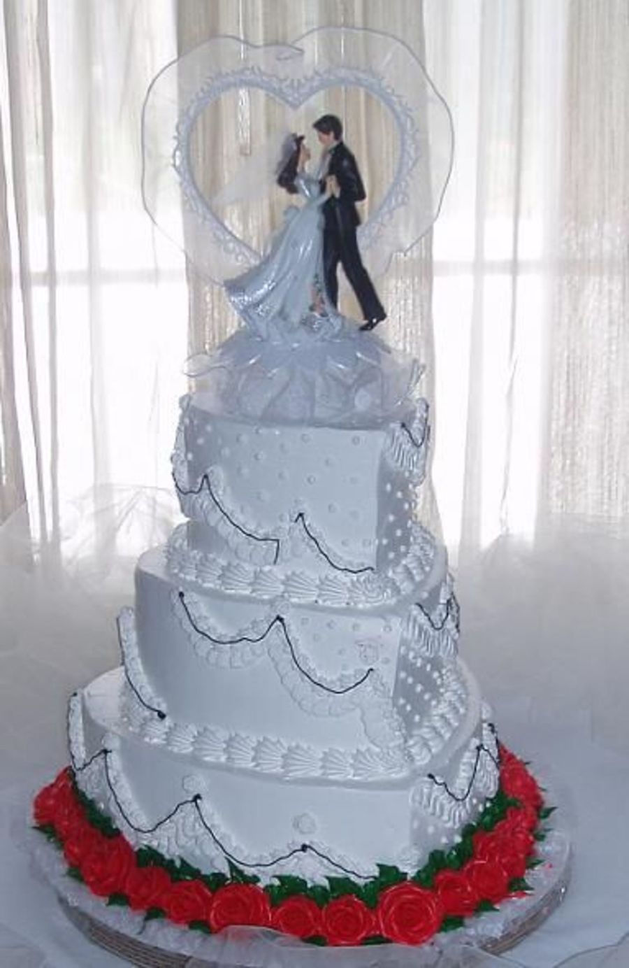 3-Layer Heart Shape Stacked - CakeCentral.com