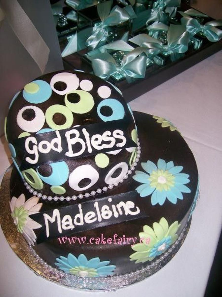 Confirmation Cake- Tiffany Colours - CakeCentral.com