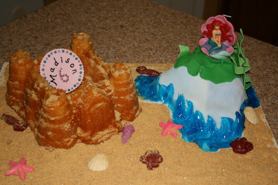 The Little Mermaid And Sand Castle. - CakeCentral.com