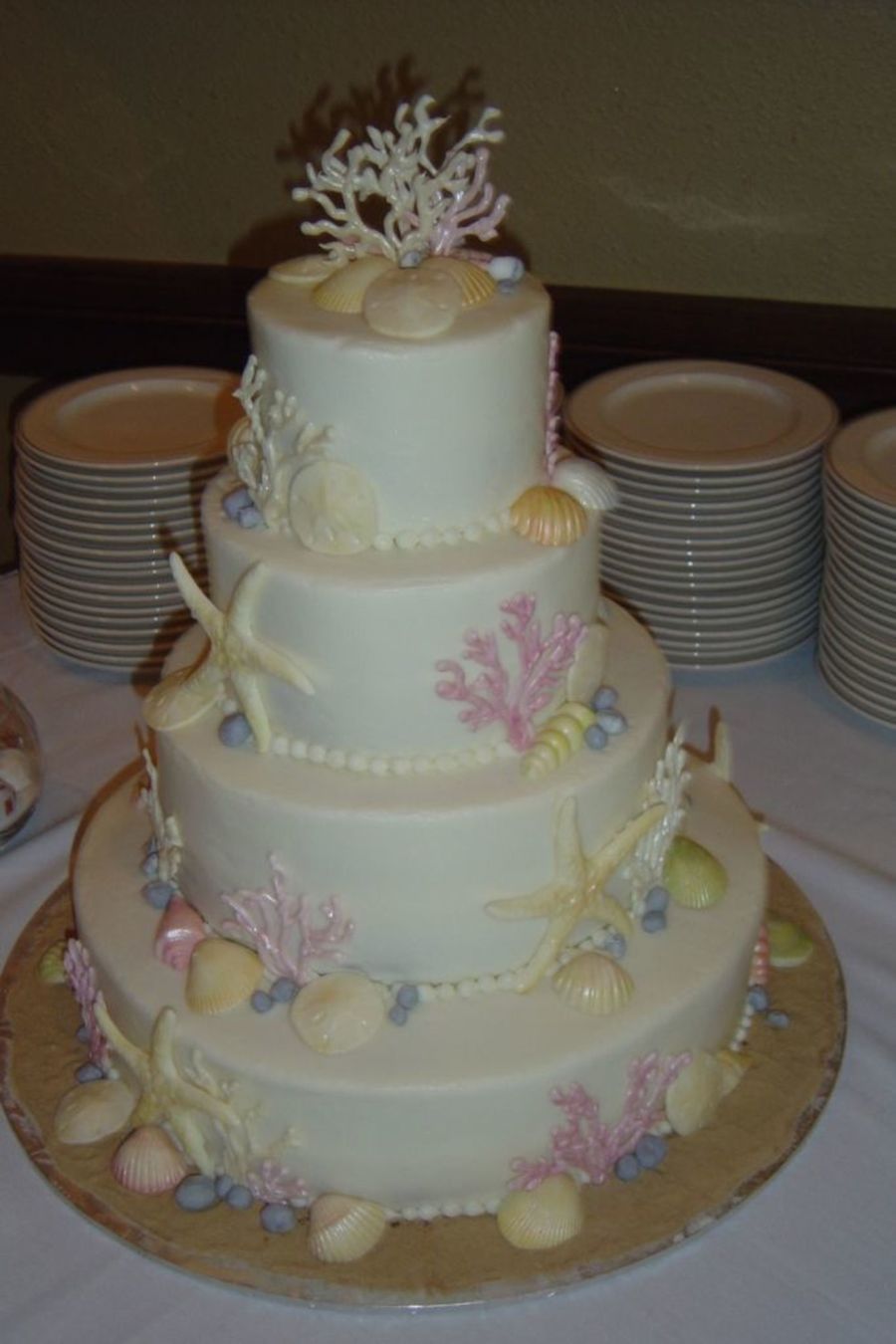 Seashell Wedding Cake - CakeCentral.com