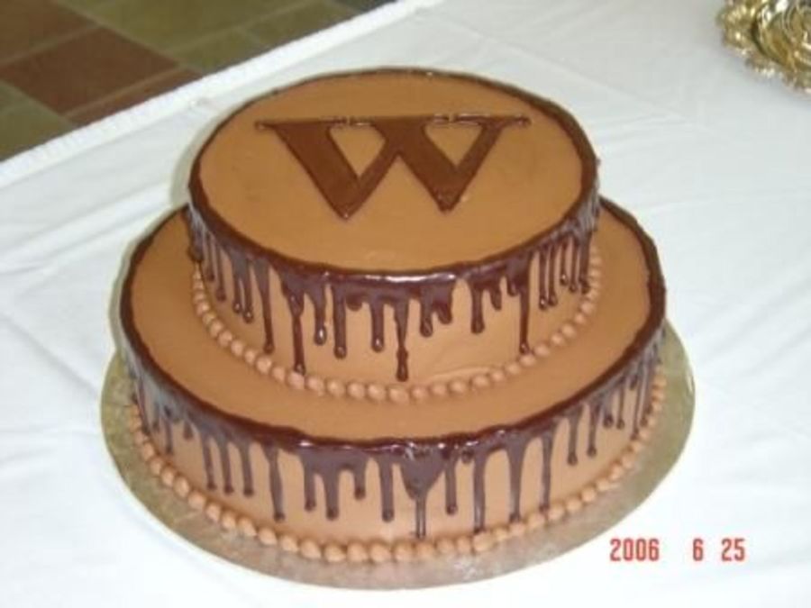 Chocolate Monogram - CakeCentral.com