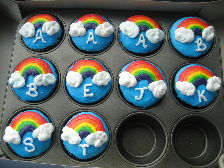 Rainbow Cupcakes - CakeCentral.com