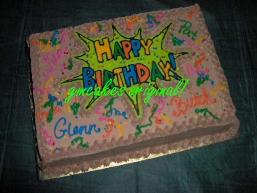 Happy Birthday Burst - CakeCentral.com