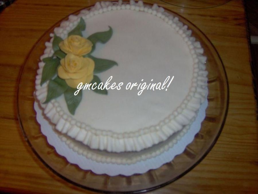 Mmf With Yellow Roses - CakeCentral.com