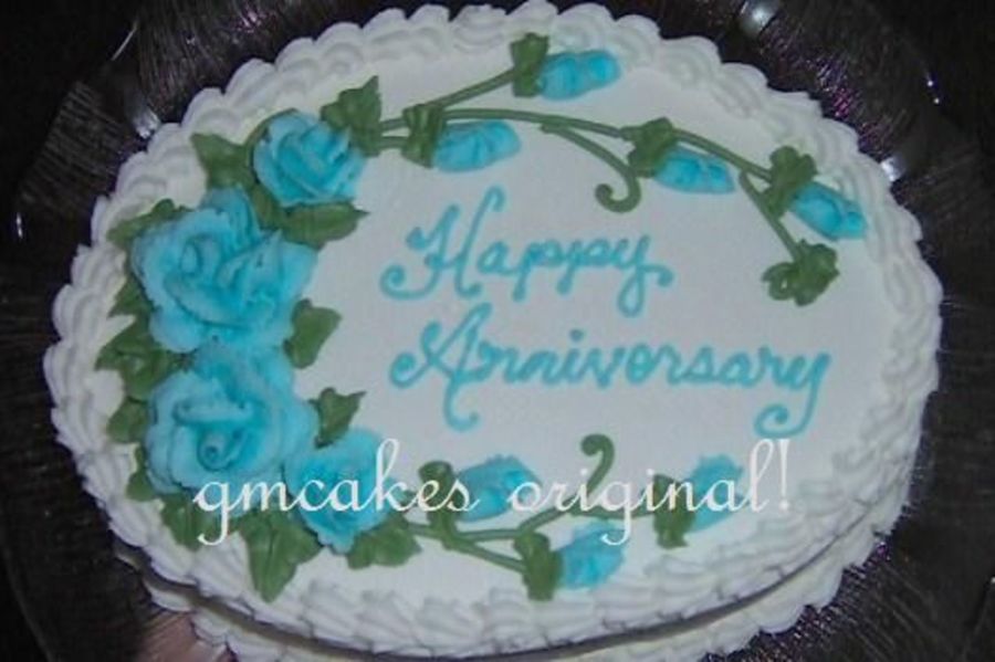 Simple Anniversary Cake - CakeCentral.com