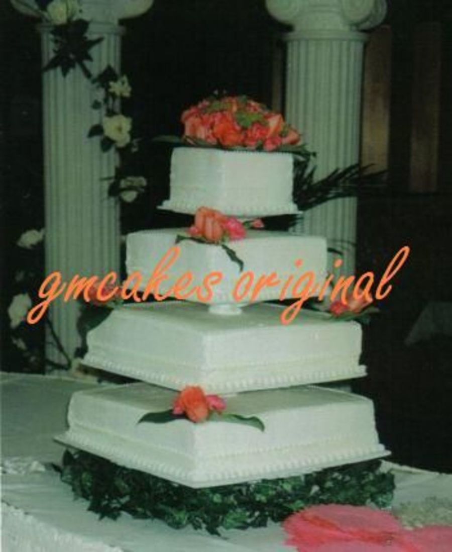 4 Tier Square/tall Tier Stand - CakeCentral.com