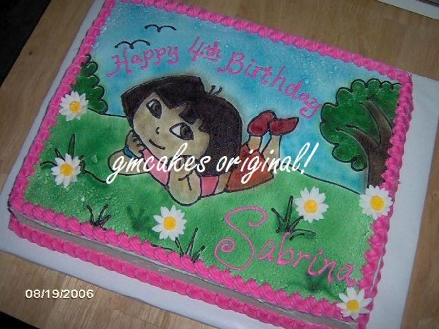Dora The Explorer Drawing - CakeCentral.com