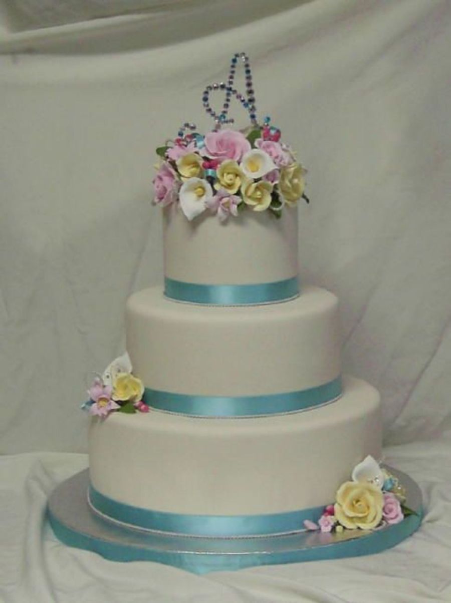 Fondant With Monogram - CakeCentral.com