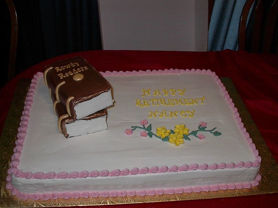 Library Retirement Cake - CakeCentral.com